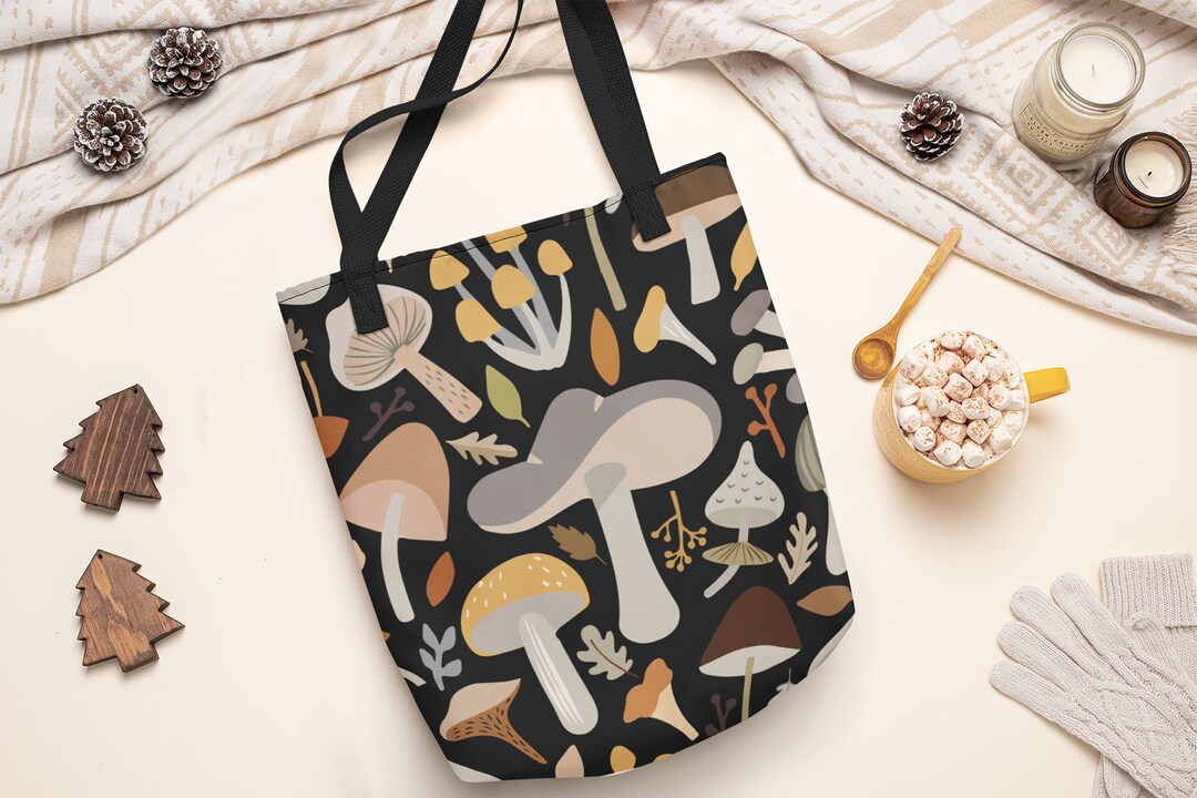 Mushroom Tote Bag - 3 Sizes - Mushroom Lovers Tote - Boho Gift for Her ...