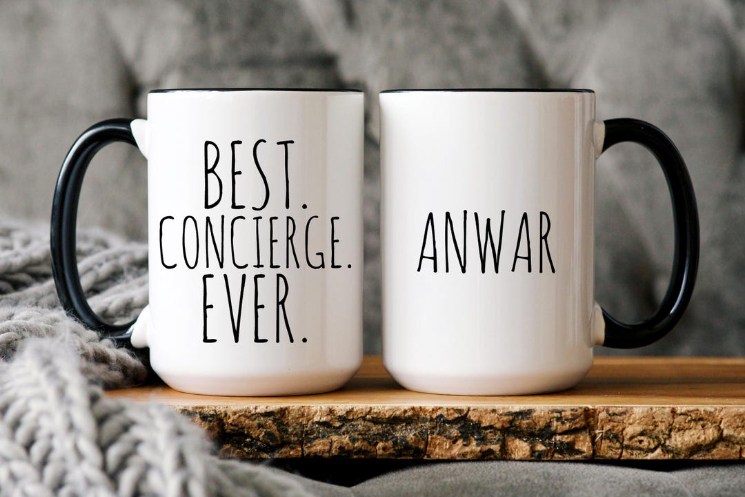Personalized Concierge Mug, Hotel Guest Worker Gift, Best Concierge ...