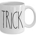 Trick or Treat Mug Set, Halloween Mug Set, Trick Treat Mugs, Minimalist ...