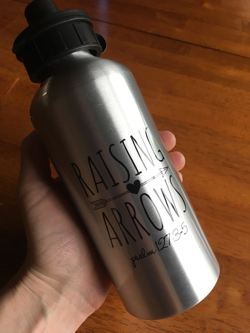 Personalized Raising Arrows Water Bottle: Christian Mom Gift, Custom ...
