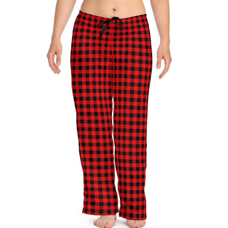 Red Checker Pajama Pants - Etsy