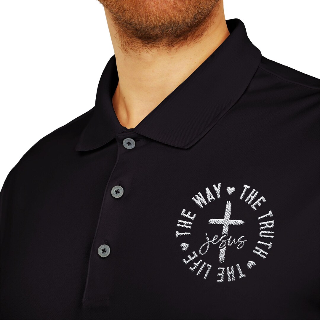 Jesus the Way the Truth the Life Embroidered Unisex Polo Shirt ...