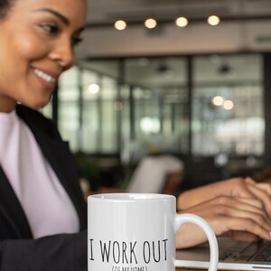 I Work Out Mug, Funny Work From Home Gift, Entrepreneur Gifts, SAH Dad ...