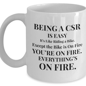 Being a CSR is Easy, Funny Customer Service Mug, Customer Service ...