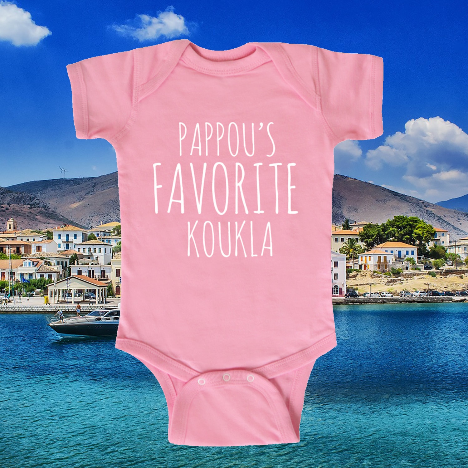 Pappou's Favorite Koukla Baby One-piece: Greek Granddaughter Gift - Etsy