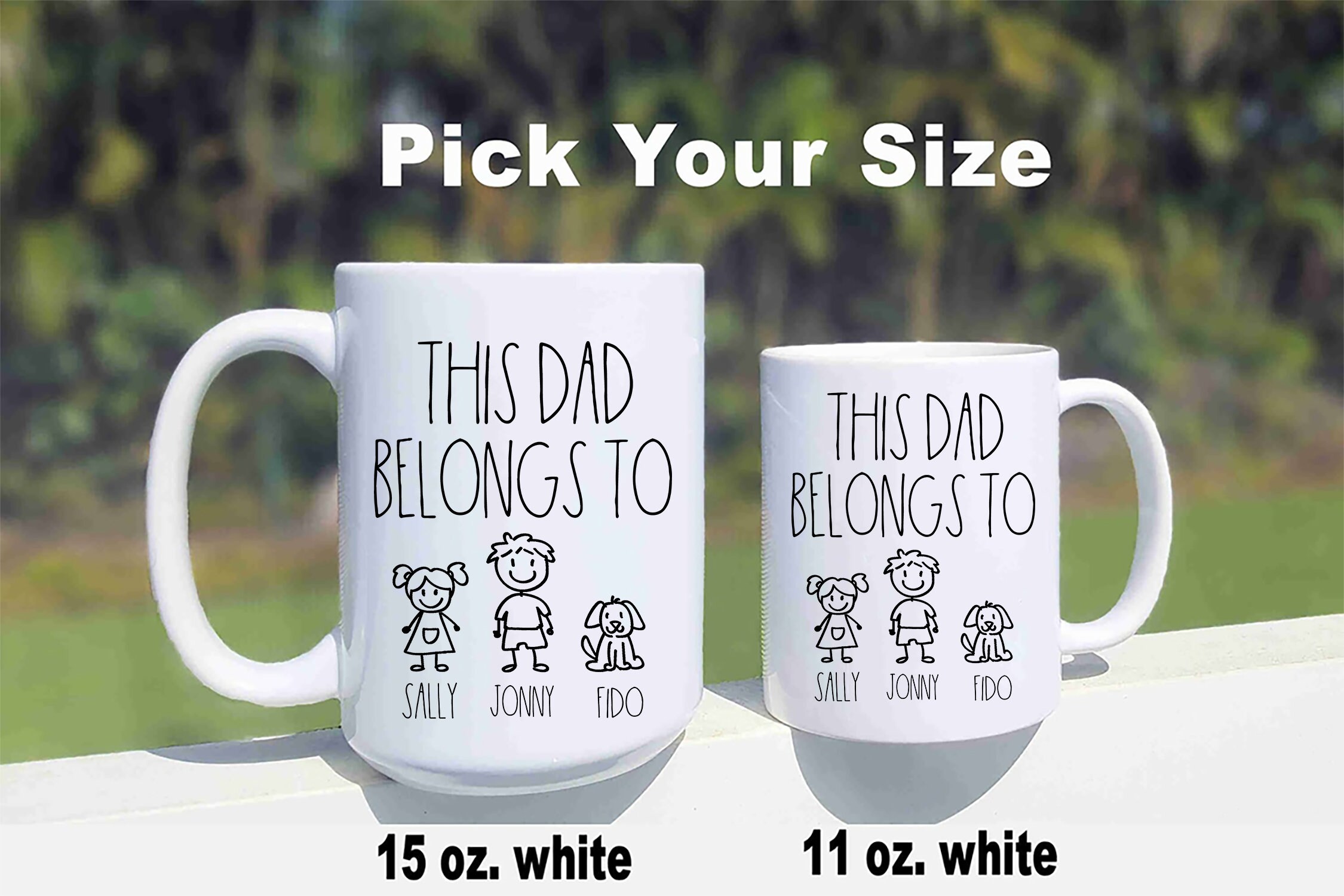 BEST SELLER Personalized Dad Mug This Dad Belongs To Stick | Etsy