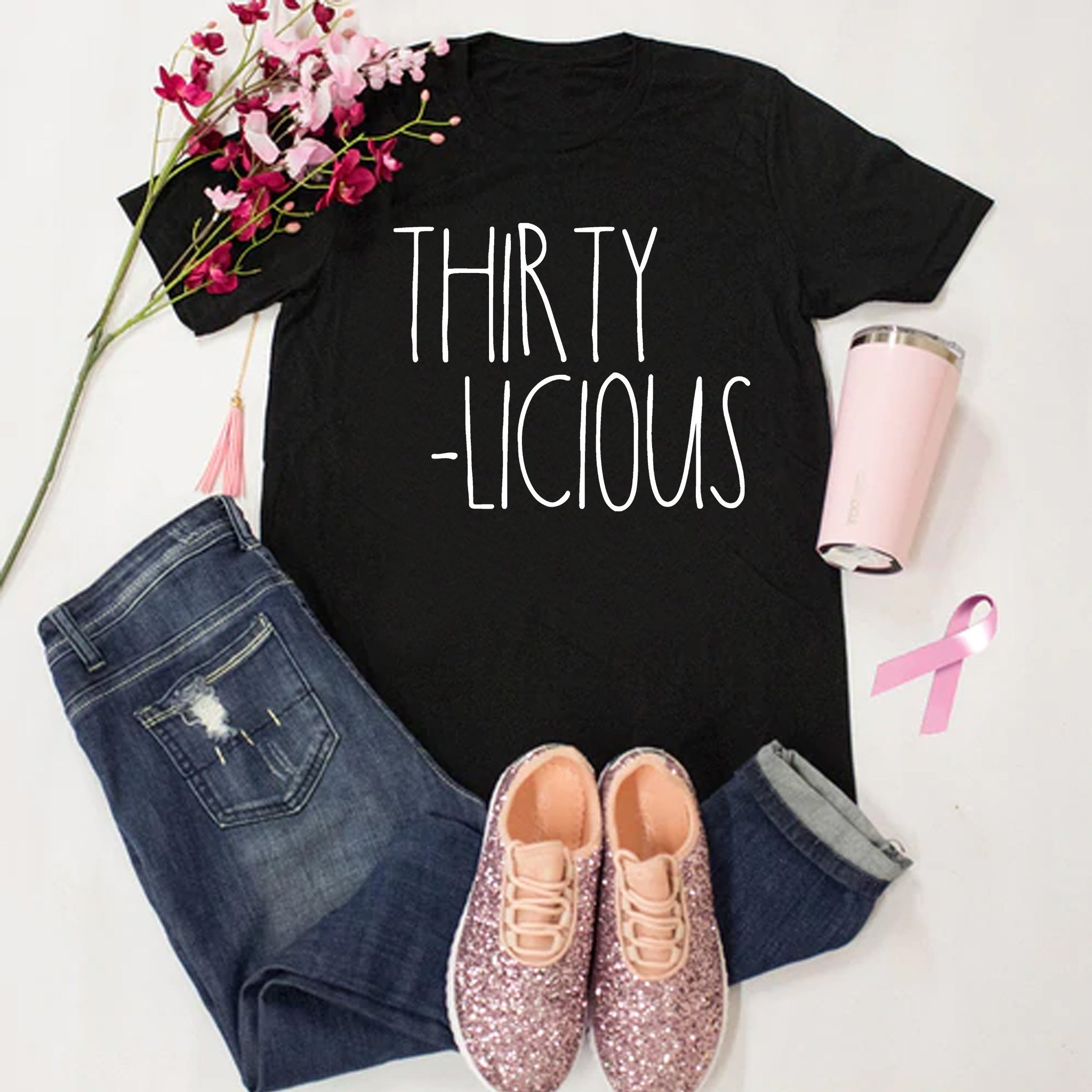 30th Birthday Tee Thirty-licious Unisex BELLA CANVAS - Etsy