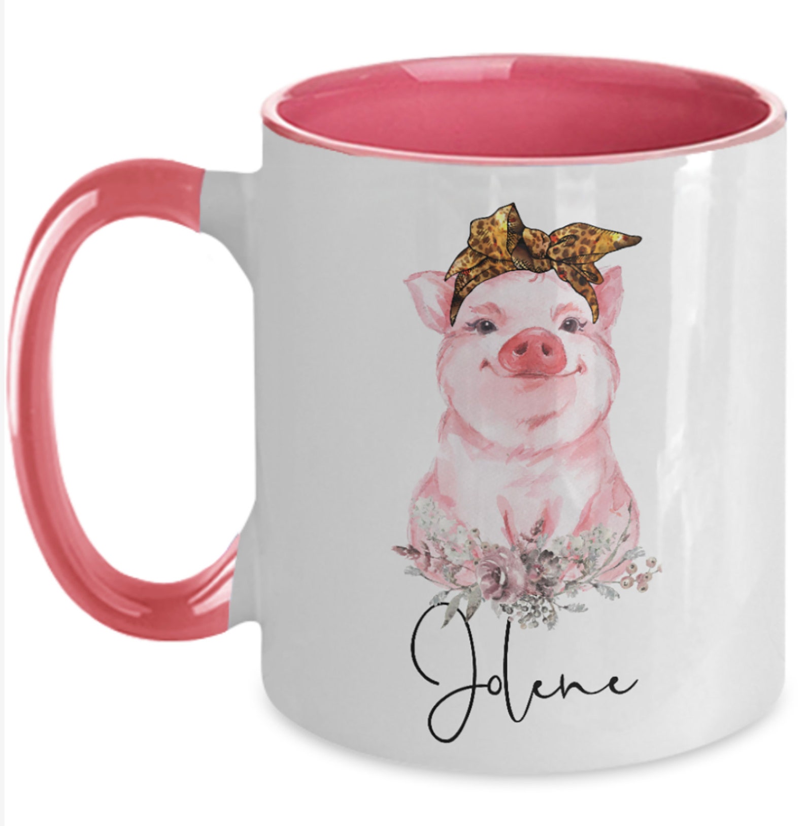 Pig Mug Personalized Pig Birthday Gift for Her Pig Lover | Etsy