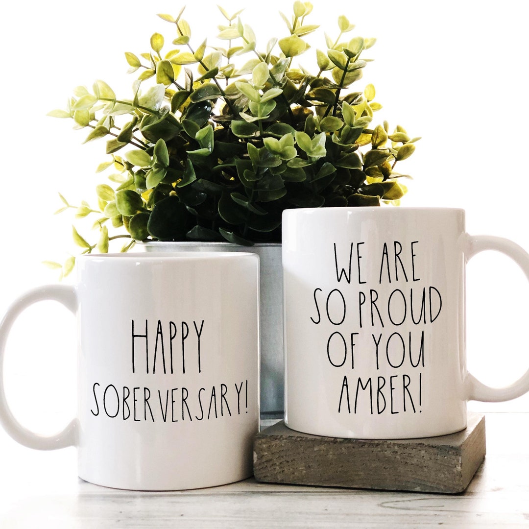 Happy Soberversary Mug, Sobriety Gift, Positive Vibes, Gift for ...