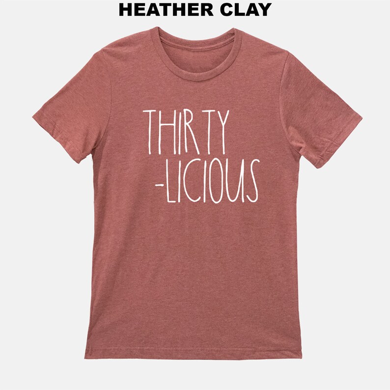 30th Birthday Tee Thirty-licious Unisex BELLA CANVAS - Etsy