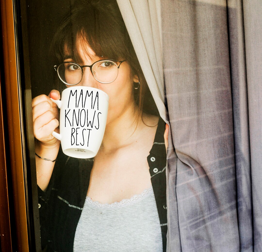 Mama Knows Best, Mothers Day Gift, Funny Mom Mugs, Minimalist, Latte ...
