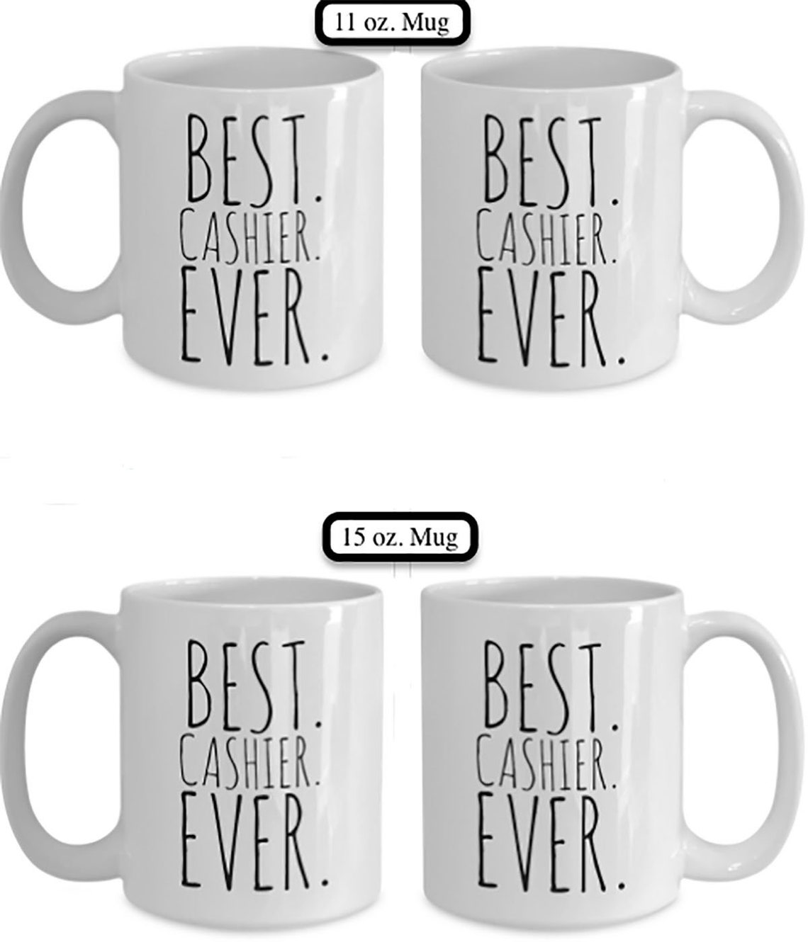 BEST CASHIER EVER Mug Cashier Gift Personalized Cashier Gift Retail ...