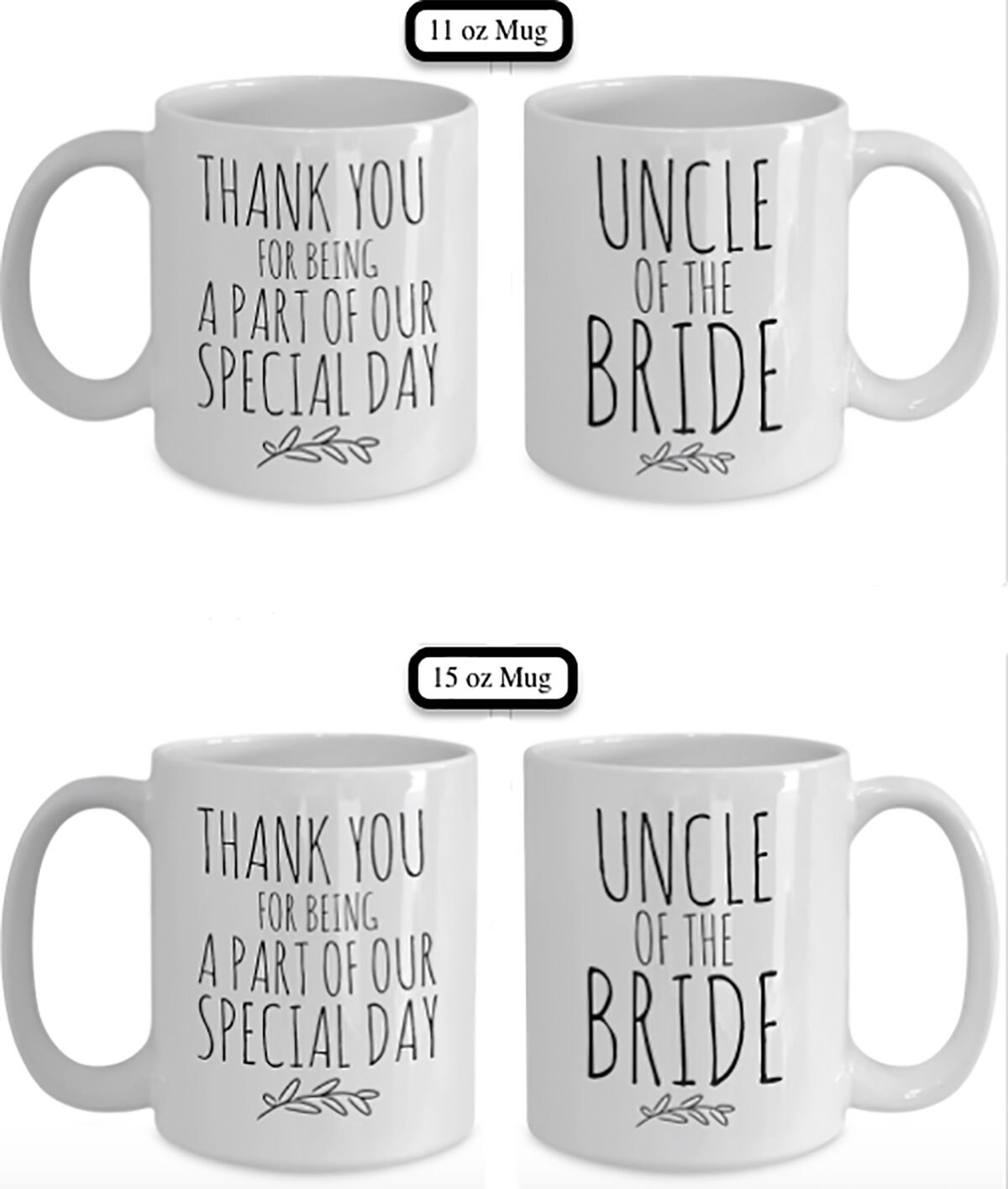 Uncle of the Bride Mug Thank You For Being Part of Special | Etsy