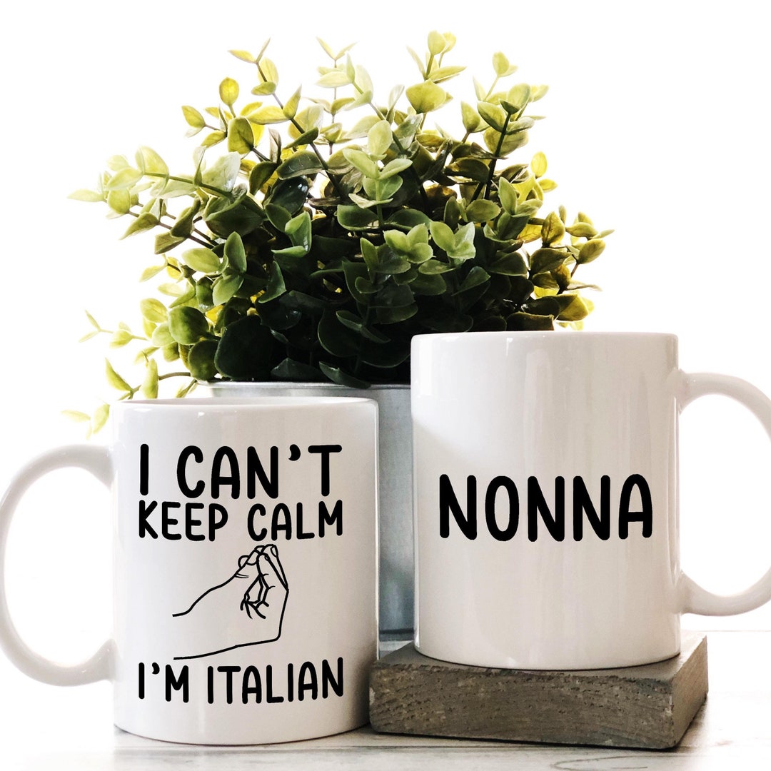 Personalized Italian Hand Gesture Mug, I Can't Keep Calm I'm Italian ...