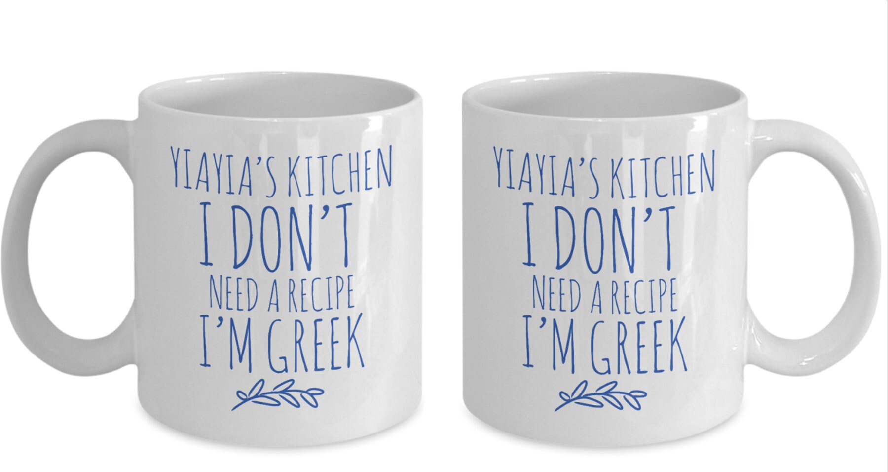 Yiayia's Kitchen Mug I Don't Need a Recipe I'm | Etsy