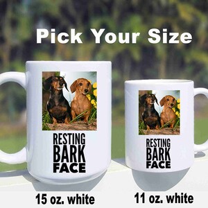 Personalized Dog Photo Mug: Resting Bark Face, Custom Pet Gift - Etsy