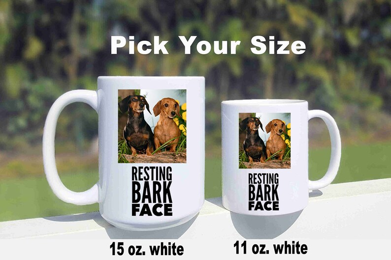Personalized Dog Photo Mug: Resting Bark Face, Custom Pet Gift - Etsy