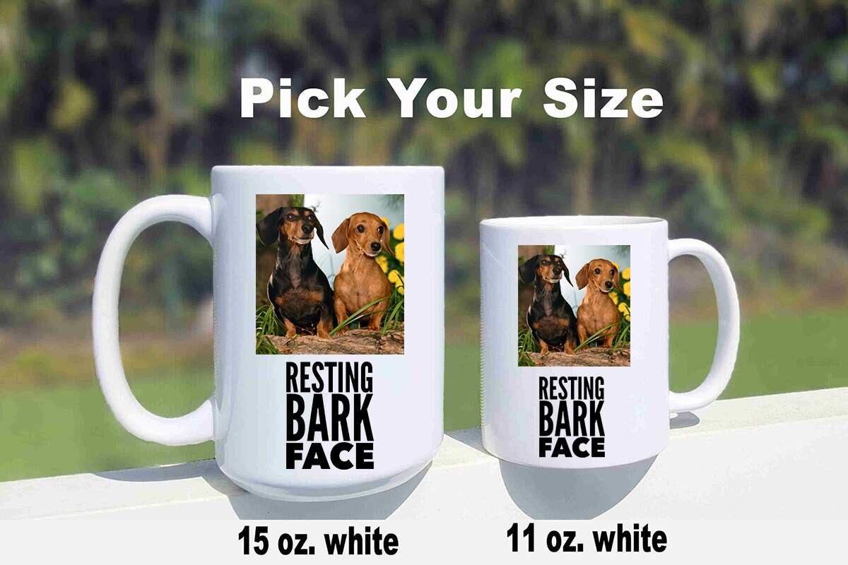 Personalized Dog Photo Mug: Resting Bark Face, Custom Pet Gift - Etsy