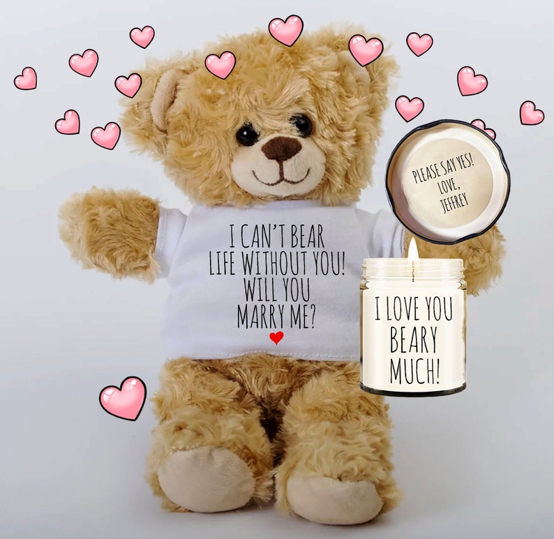 Personalized Will You Marry Me Proposal Gift Pack Teddy Bear - Etsy