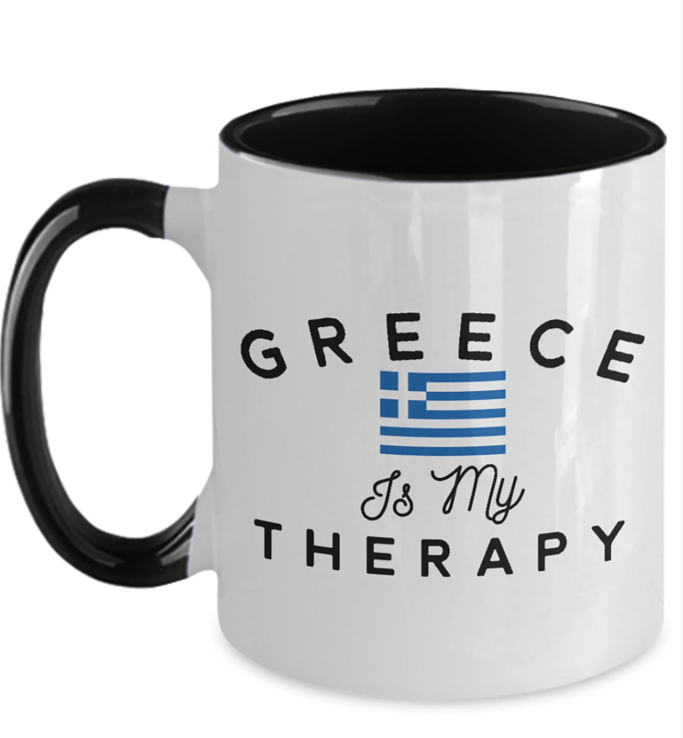 Greece is My Therapy Greek Mug I Love Greece Gift Greece Vacation ...
