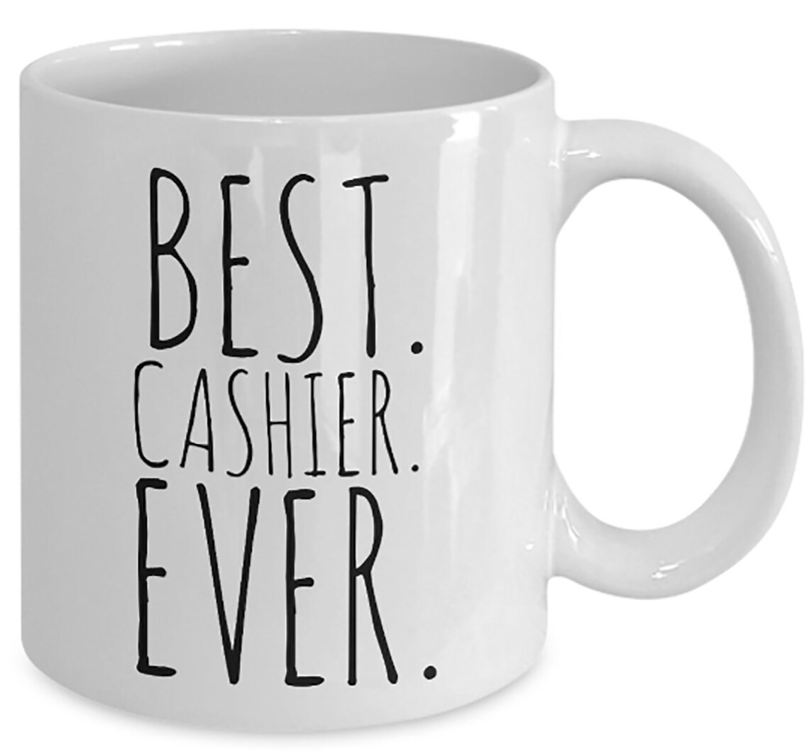 BEST CASHIER EVER Mug Cashier Gift Personalized Cashier Gift Retail ...