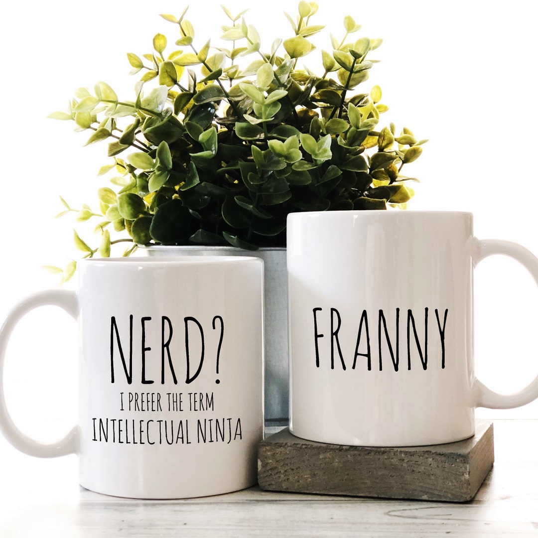 Personalized Nerd Mug, Funny Nerd Cup, Prefer the Term Intellectual ...