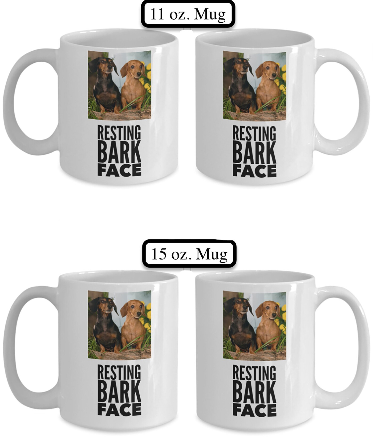 PERSONALIZED Dog Photo Mug Resting Bark Face Mug Punny Dog | Etsy