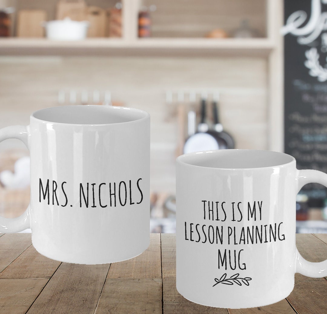 Personalized Teacher Mug: Lesson Planning Coffee Mug - Etsy