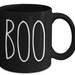 Boo Black Coffee Mug Skinny Font Boo Mug Minimalist Boo - Etsy
