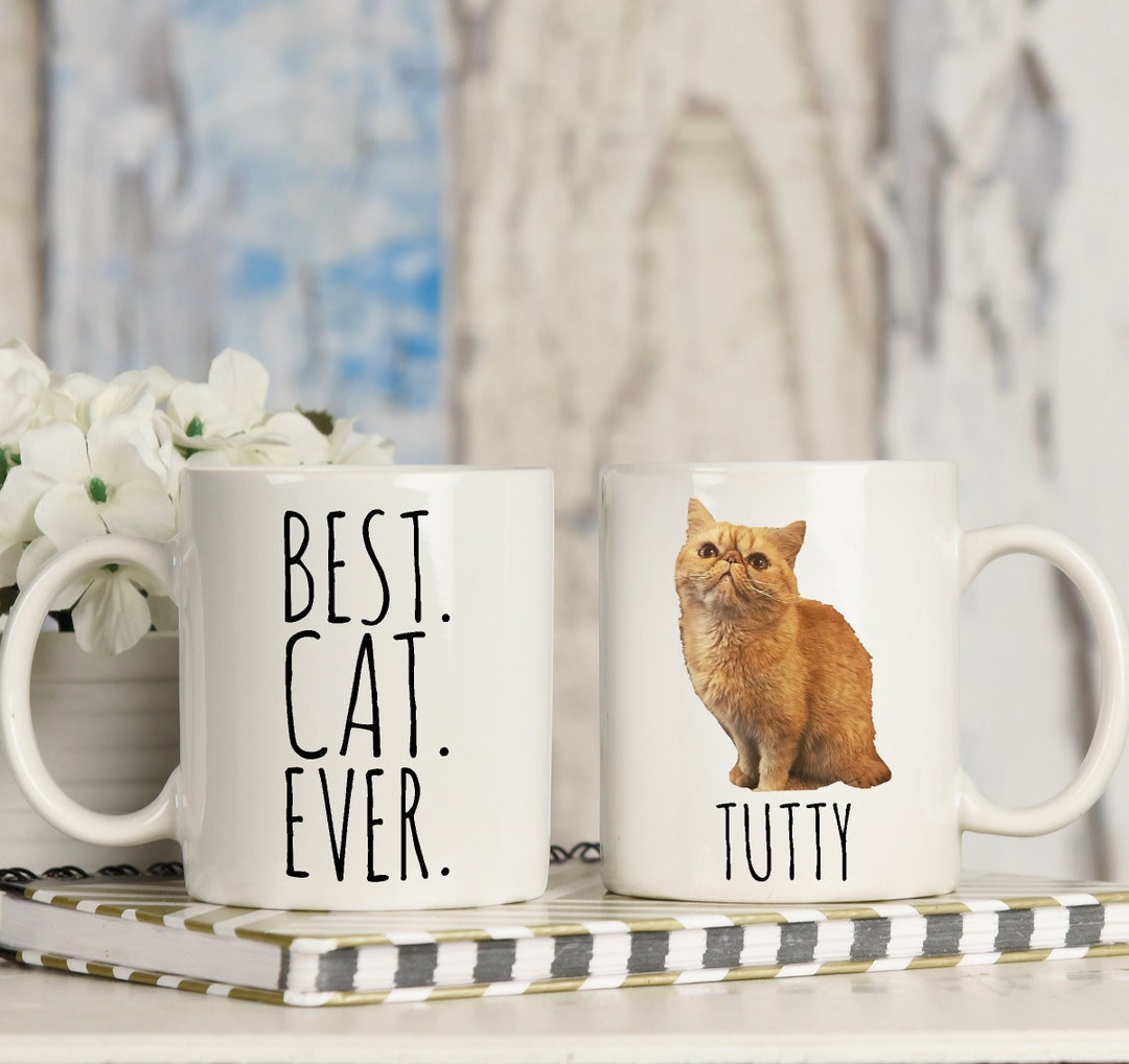 Personalized Cat Photo Mug, Custom Cat Mom Gift, Custom Cat Mug, Best ...