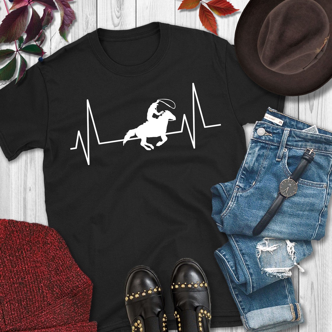 Team Roping Shirt Team Roping Gift Roping T-shirt Cowboy - Etsy