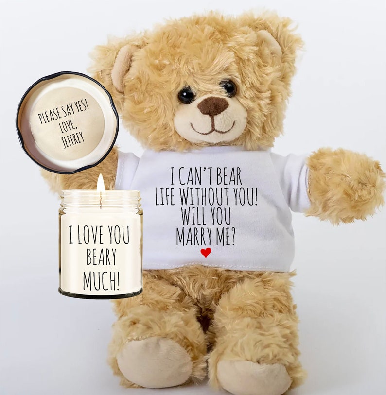 Personalized Will You Marry Me Proposal Gift Pack Teddy Bear - Etsy