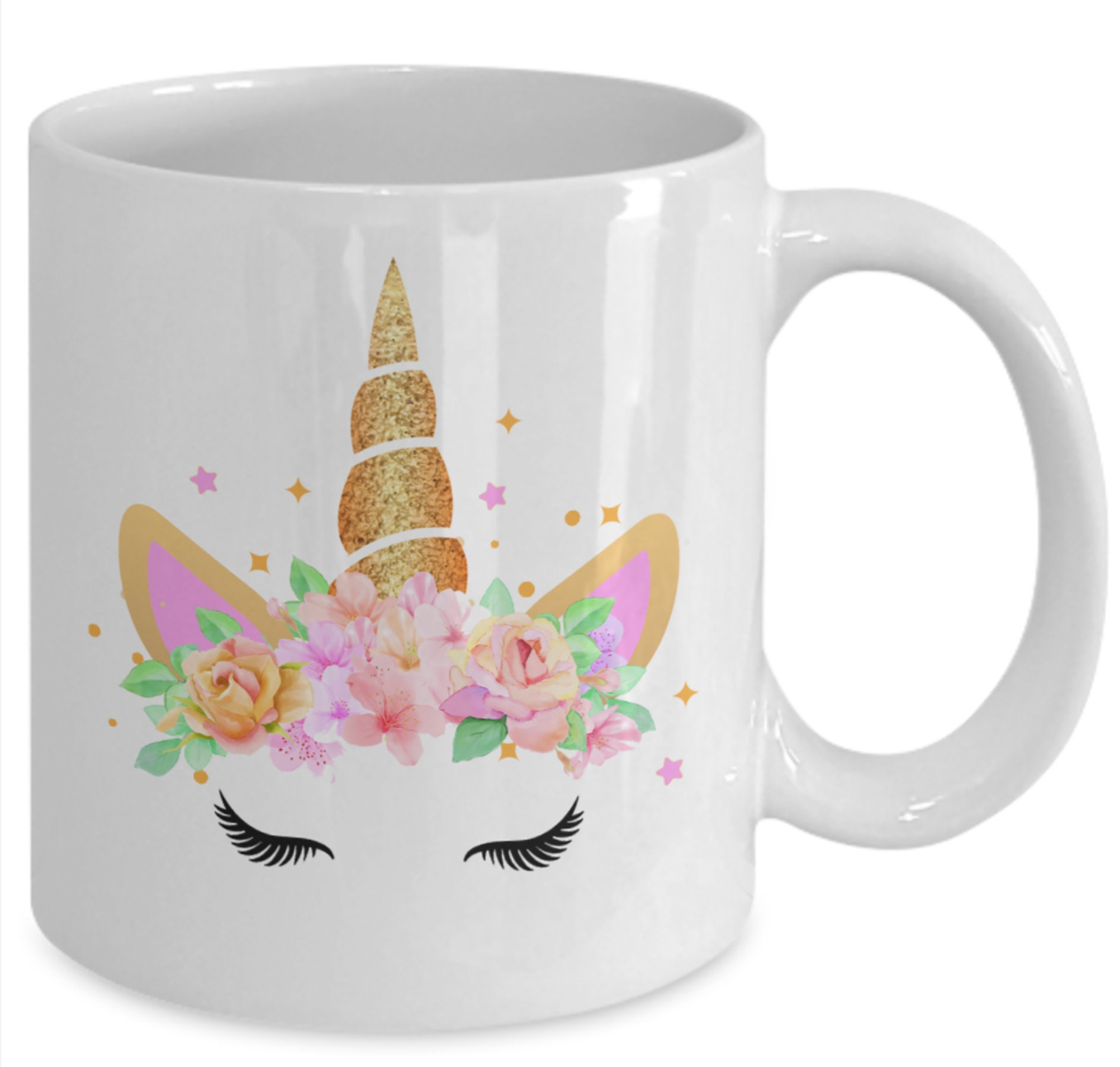 Personalized Unicorn Mug Unicorn Face Unicorn Mugs Magical Etsy