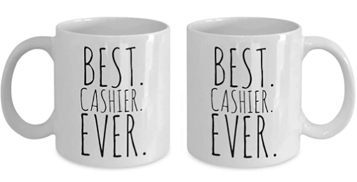 BEST CASHIER EVER Mug Cashier Gift Personalized Cashier Gift Retail ...
