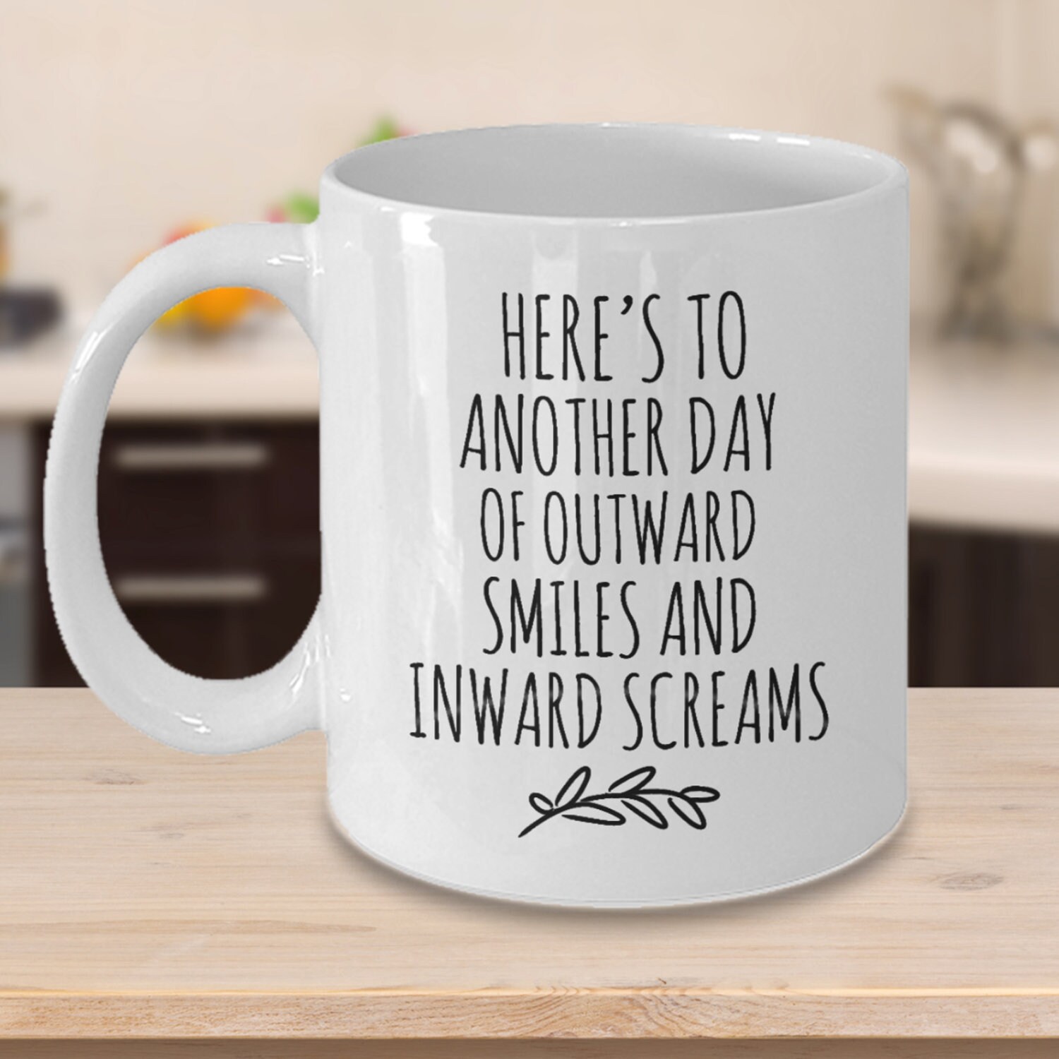 Outward Smile Inward Scream Fun Coffee Mug Novelty Ceramic - Etsy
