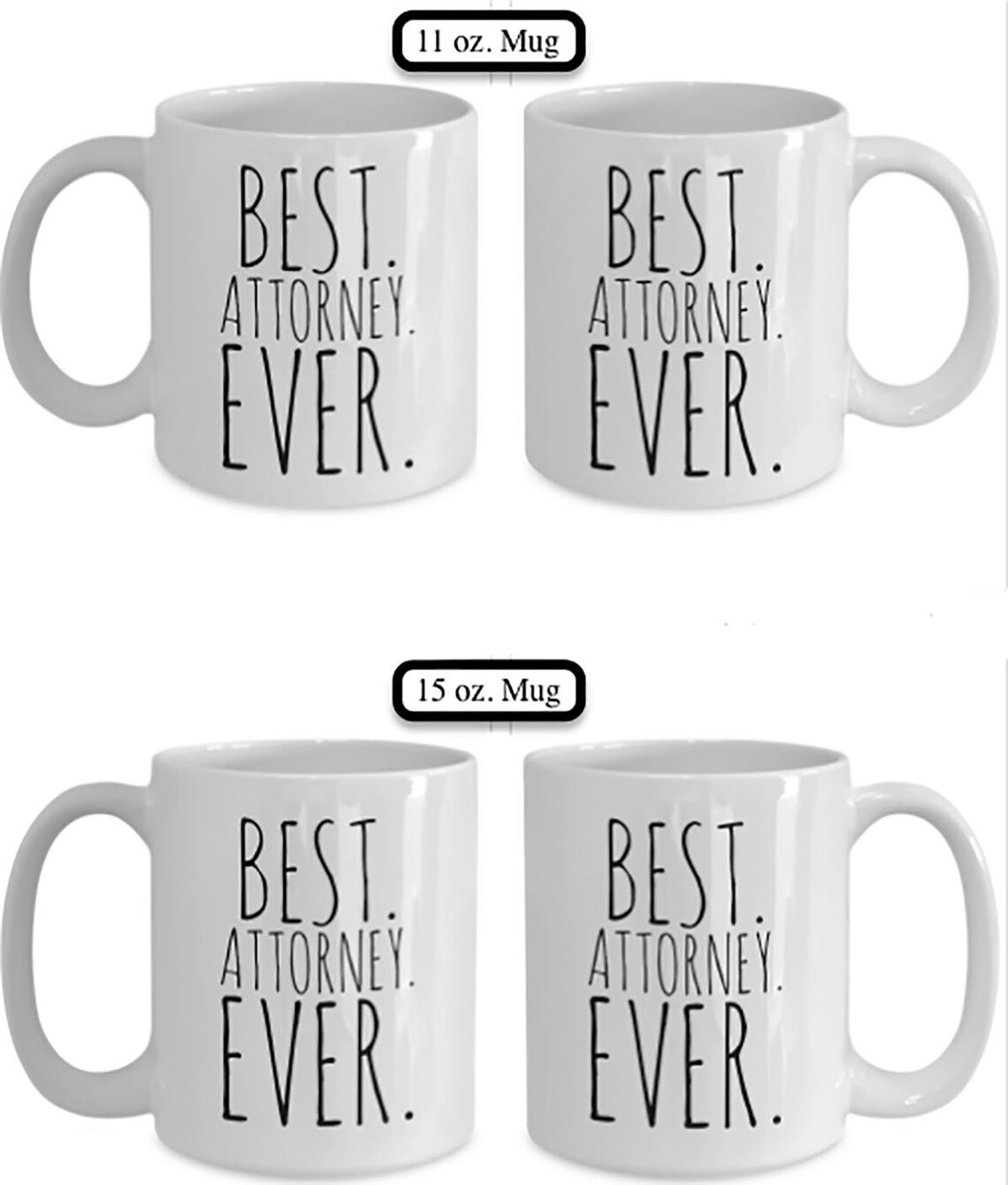 Best Attorney Ever Personalized Mug Custom Attorney Gift for Lawyer Law ...