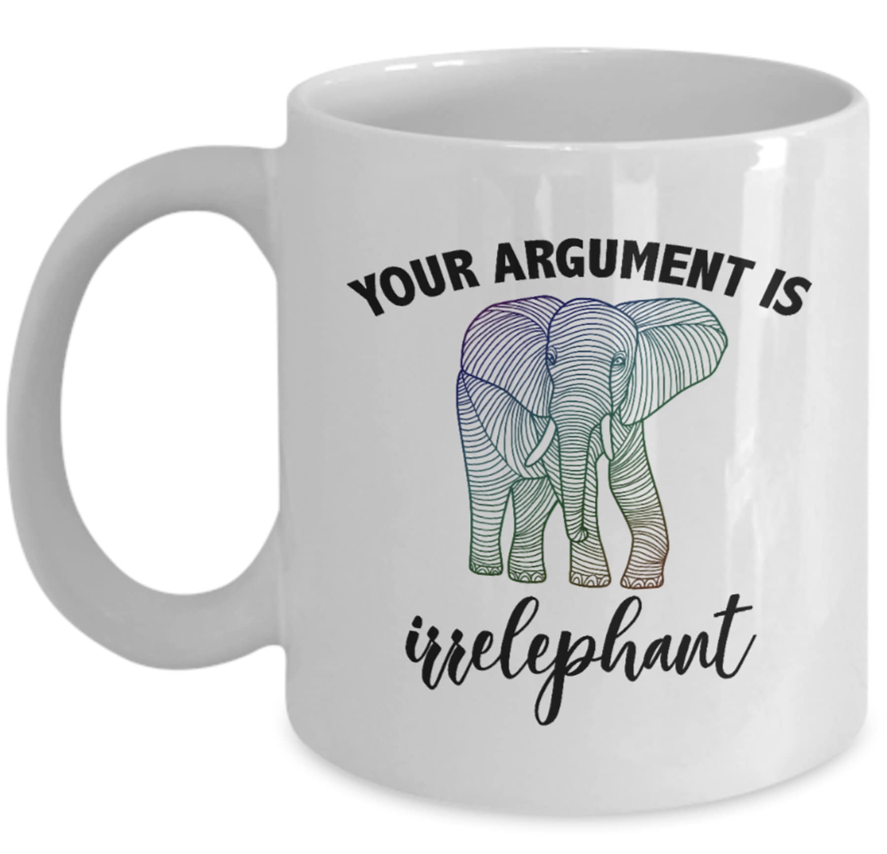 Lawyer Gift Your Argument is Irrelephant Funny Elephant Coffee - Etsy
