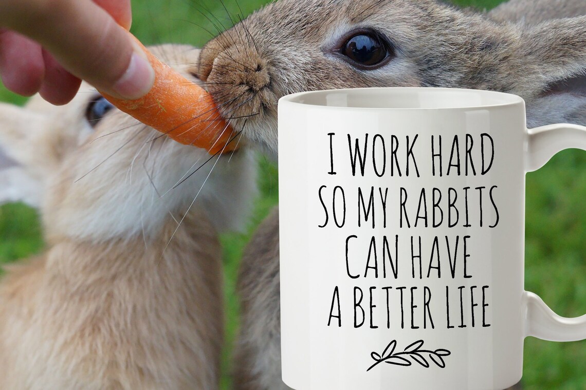 Rabbits Mug I Work Hard so My Rabbits Can Have a Better Life - Etsy