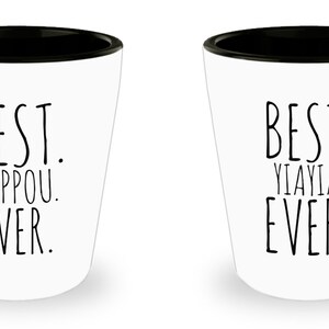 Best Pappou Ever Best Yiayia Ever Shot Glass Set Gift for Greek ...