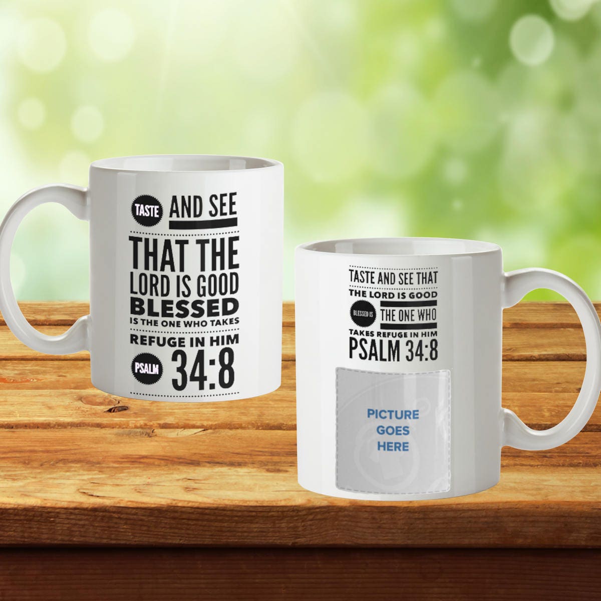 Bible Verse Mug Taste and See Inspiring Photo Mug Custom Name - Etsy