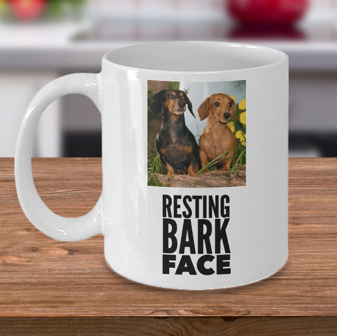PERSONALIZED Dog Photo Mug, Resting Bark Face Mug, Punny Dog Mug, Photo ...