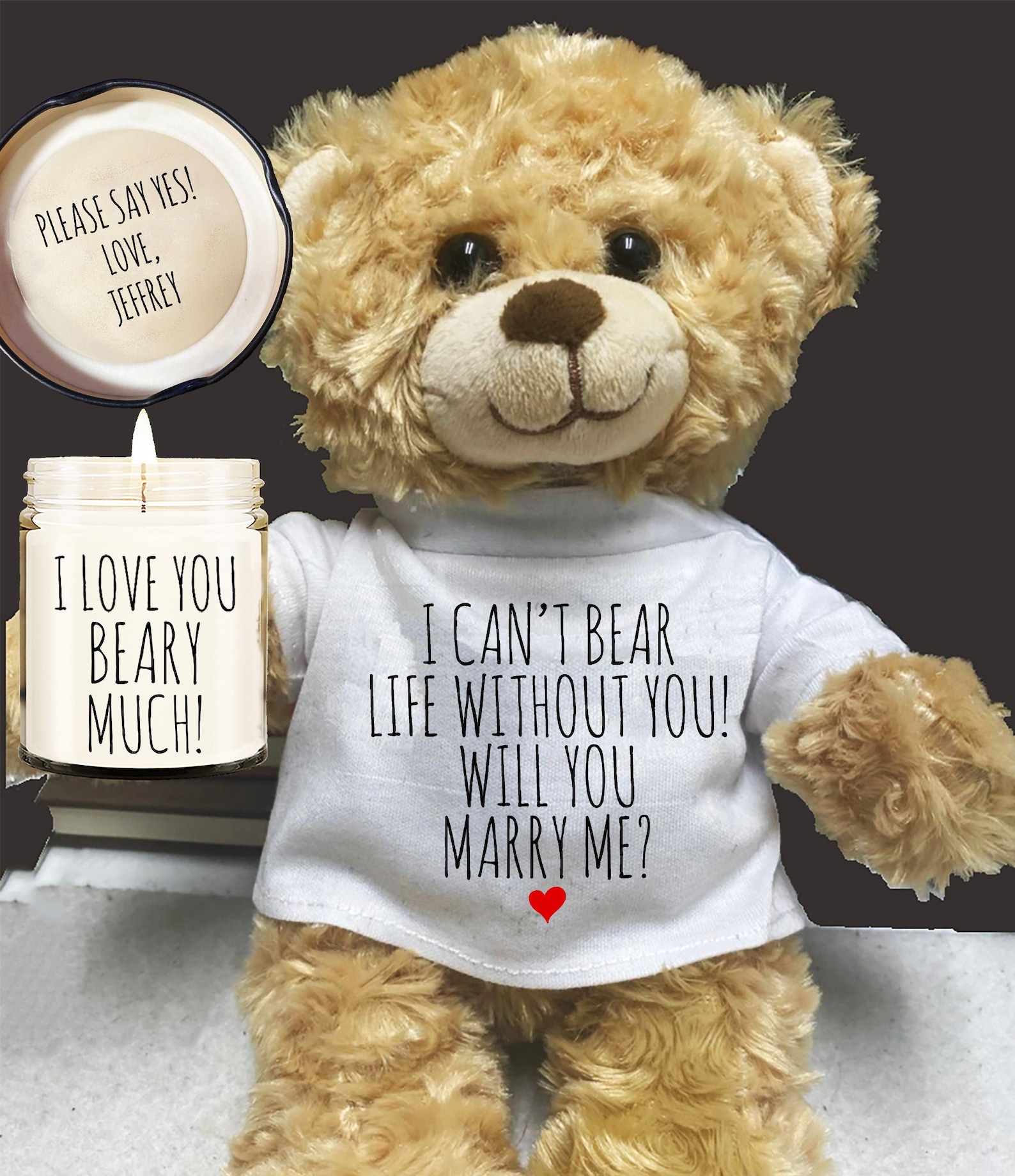 Personalized Will You Marry Me Proposal Gift Pack Teddy Bear - Etsy