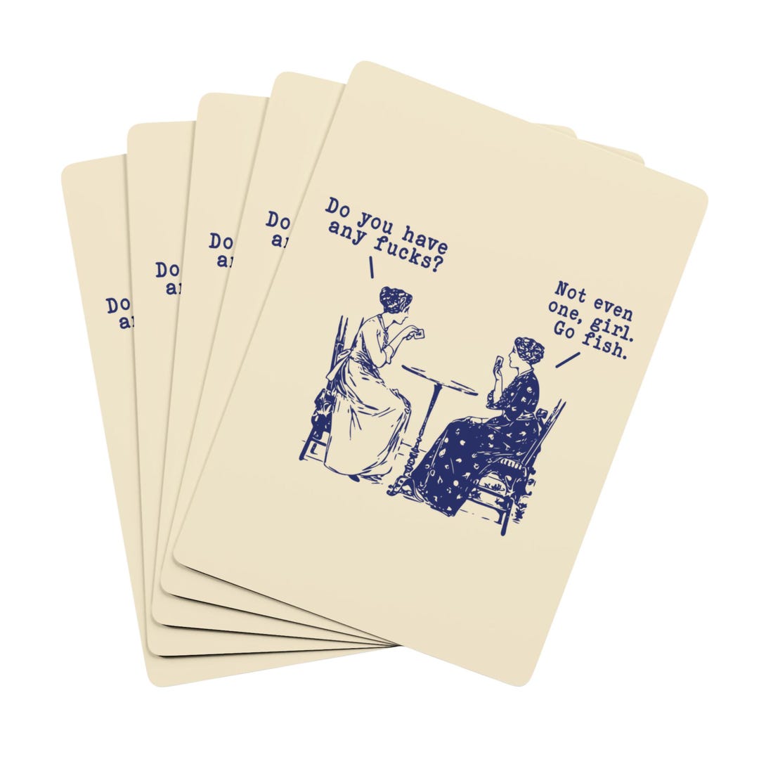 Snarky Go Fish Card Set: Funny Novelty Poker Cards for Women - Etsy