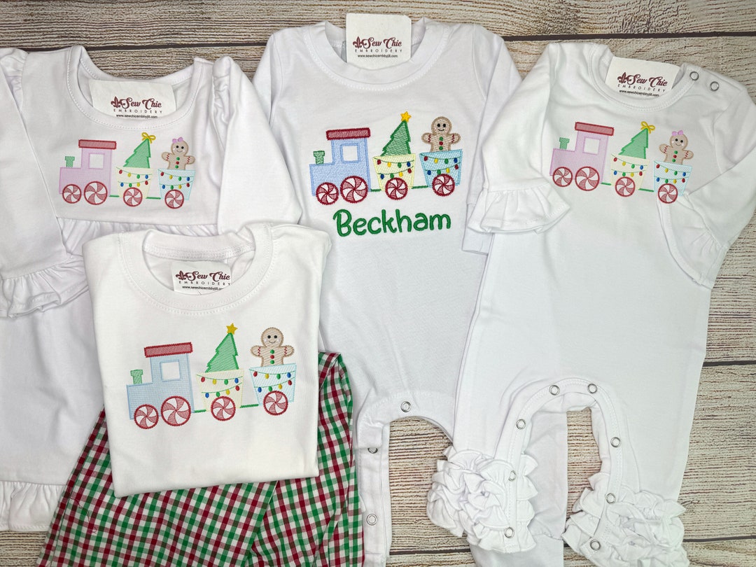 Christmas Matching Sibling Outfits, Boy Christmas Train Outfit, Girl ...