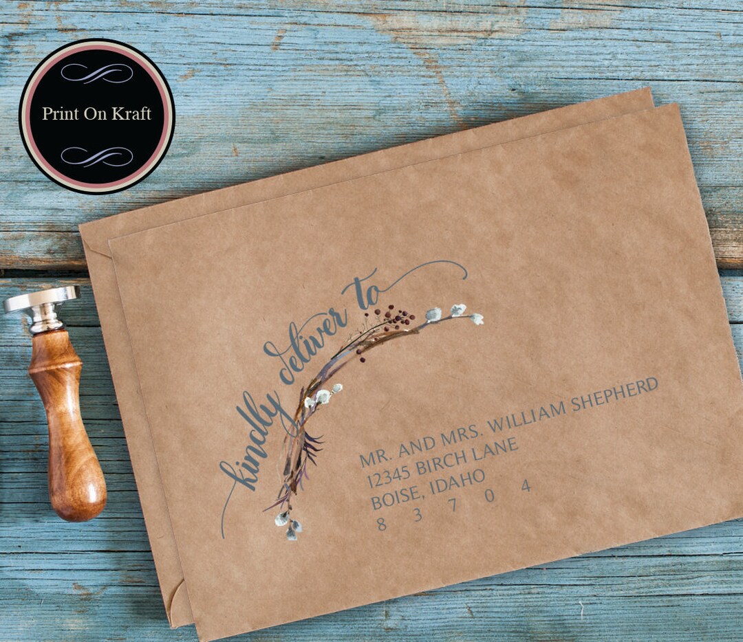 Calligraphy Wedding Envelope Template: A7 & RSVP (PDF Instant Download ...