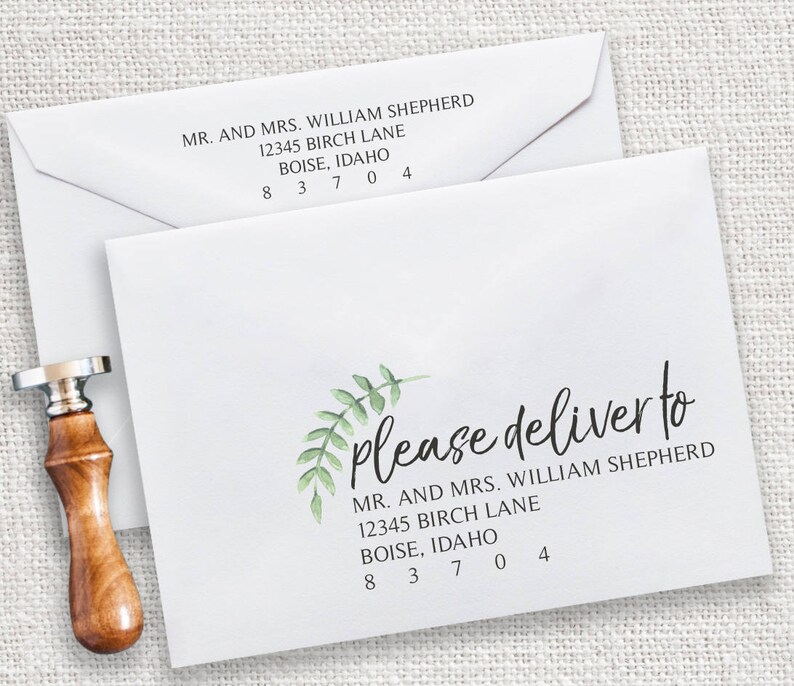Greenery Wedding Envelope, Calligraphy Envelope Printable, Editable ...