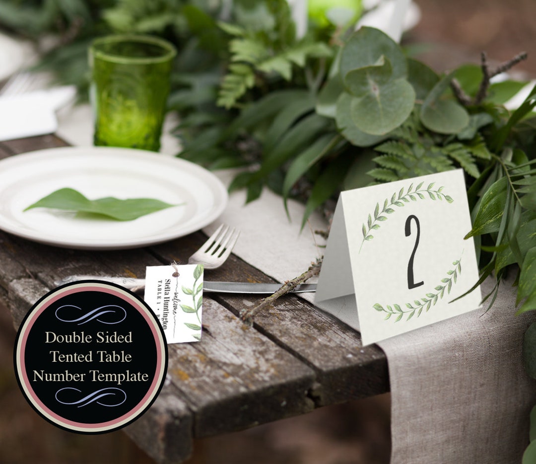Wedding Table Numbers, Greenery Table Numbers for Wedding, Printable ...