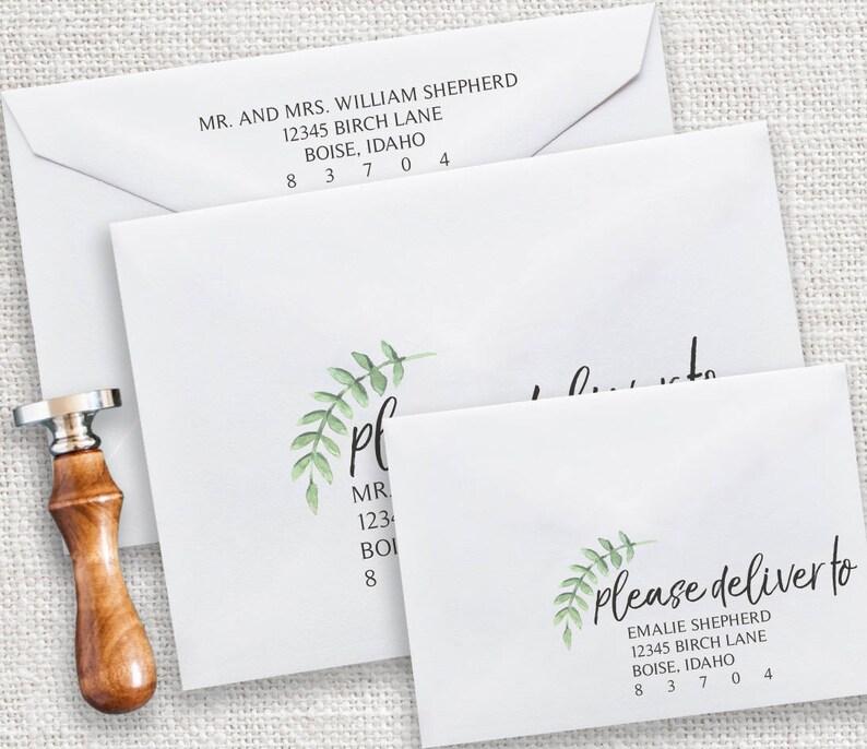 Greenery Wedding Envelope, Calligraphy Envelope Printable, Editable ...