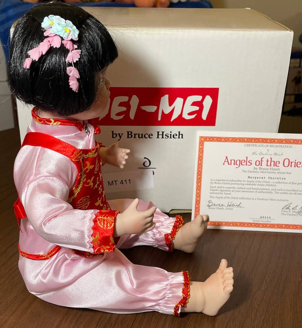 Vintage Ceramic Baby Doll Danbury Mint Bruce Hsieh Mei Mei in Box No ...