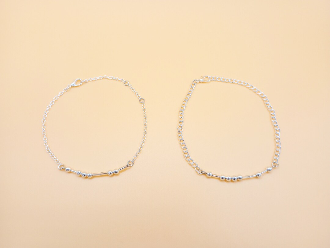 Couples Bracelets Morse Code Bracelet Personalized Morse Code Bracelet ...